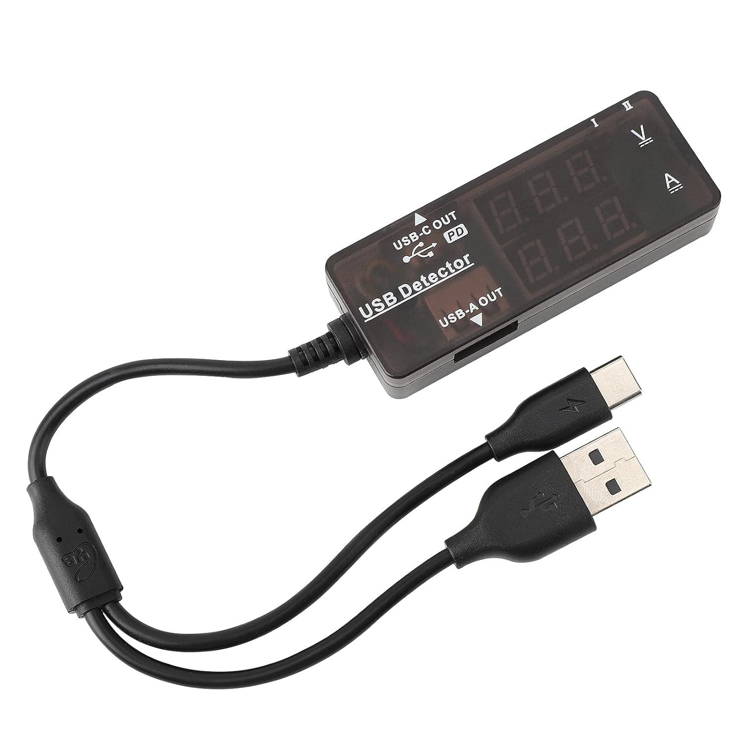 DROK USB Tester, USB-A 2.0 Digital Multimeter Dual USB Output Ports PD ...