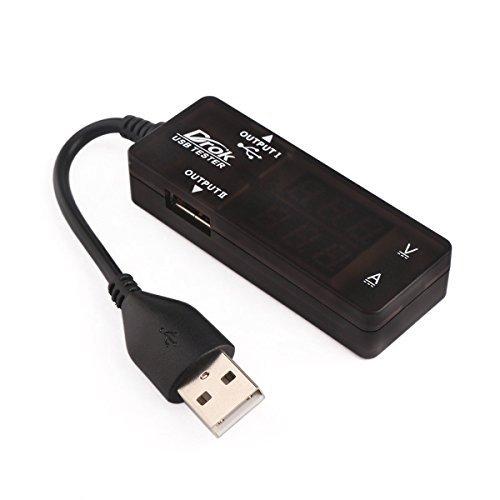 DROK USB Tester, USB-A 2.0 Digital Multimeter Dual USB Output Ports PD ...