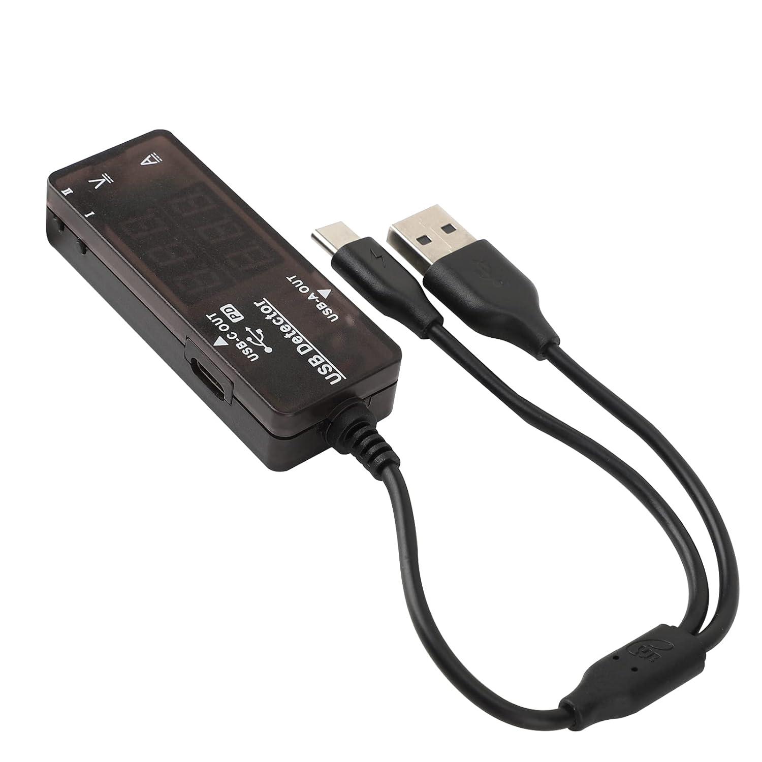 DROK USB Tester, USB-A 2.0 Digital Multimeter Dual USB Output Ports PD ...